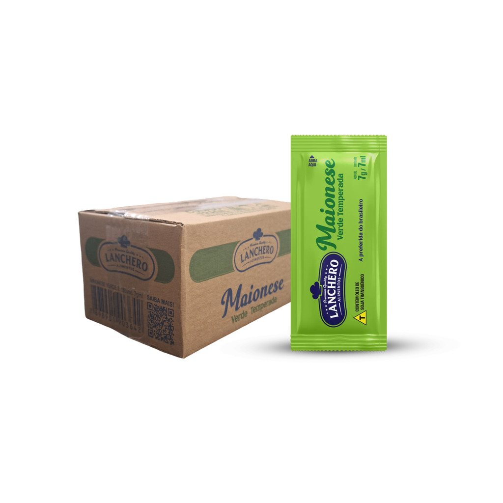 Maionese Verde Temperada Sachê 7g Lanchero Caixa 150 Un | Shopee Brasil