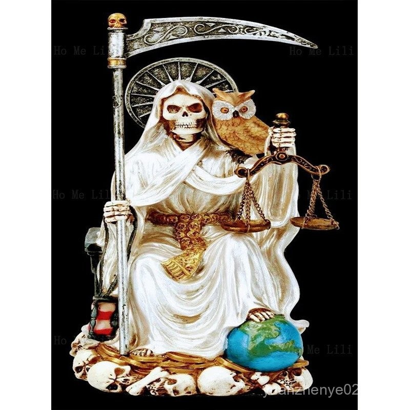 Santa Muerte, Santo da Morte Sagrada, Esqueleto Religioso Sentado ...