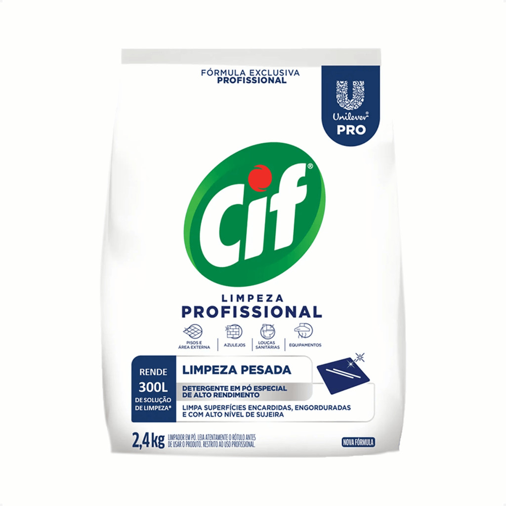 Cif Limpador Em Pó 2,4kg Desengordurante Pisos Azulejos Produto de ...