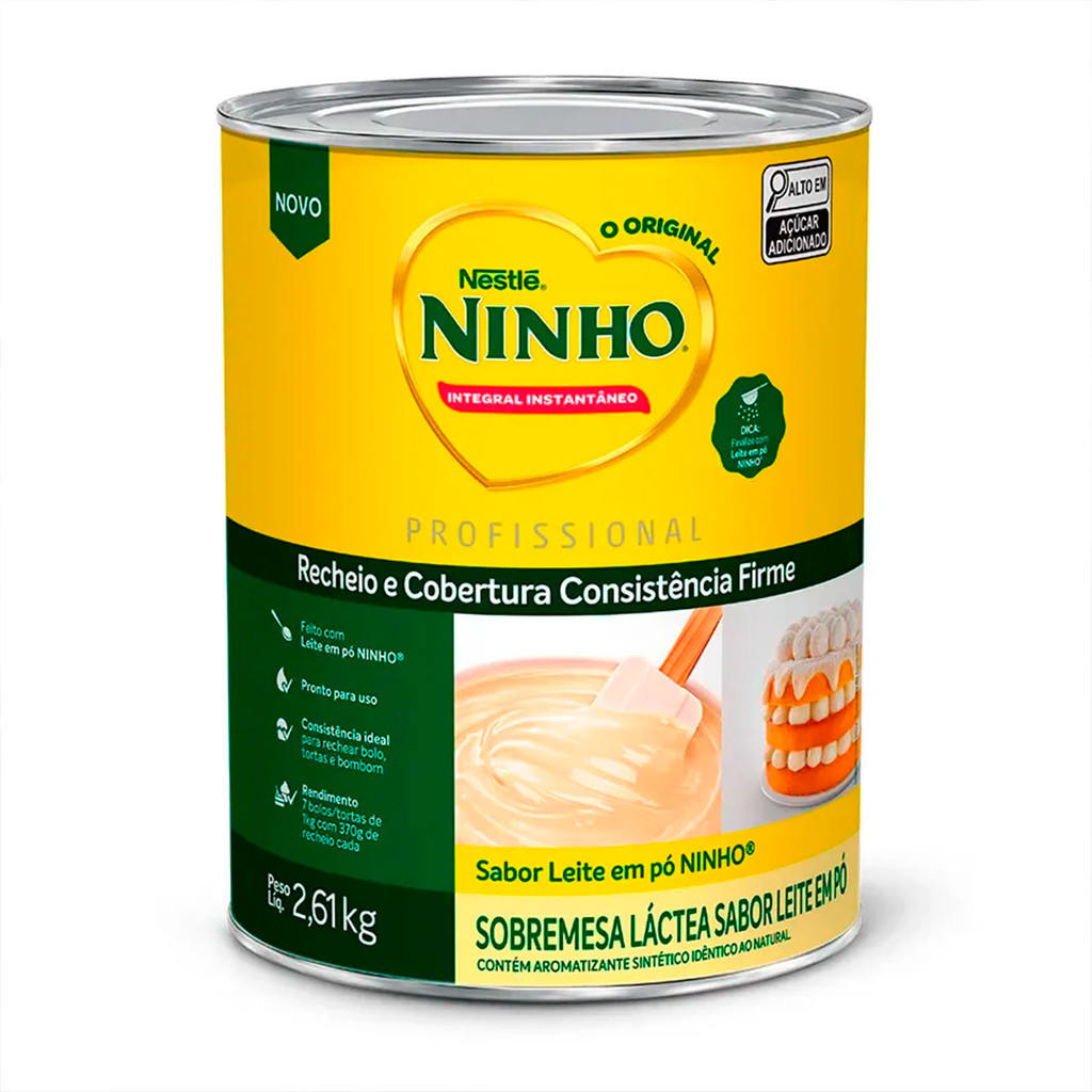 Recheio Leite Ninho Nestle Profissional Cobertura Consistencia Firme 2,6kg Original | Shopee Brasil