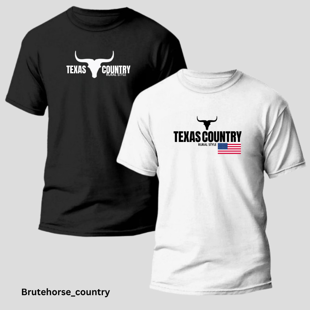 Kit 2 Camisas Country Masculina, Texas Country "Brute Horse" Original ...