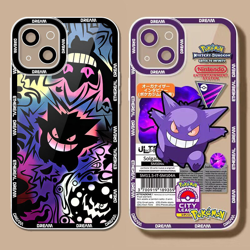 Capa Pokémon Gengar Pikachu Para Motorola Moto G22 G30 G52 G32 G73 G72 ...
