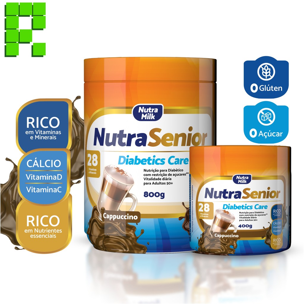 Nutra Senior 50+ Diabetics Care 800g - Zero Açúcar e Zero Glúten ...