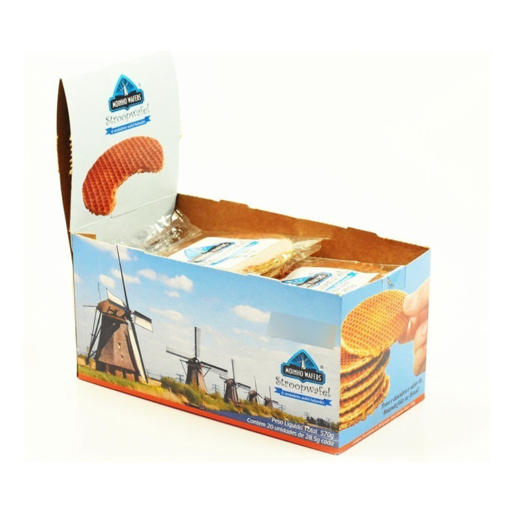 Biscoito Waffle Holandês Stroopwafel 28,5g Display 20 unidades | Shopee ...