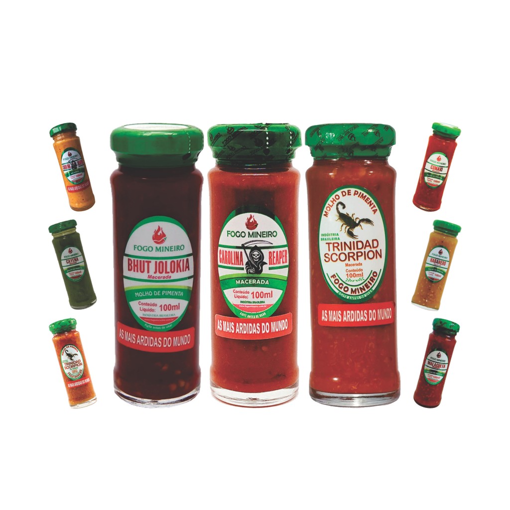 3 Pimentas Macerada 100ml - Fogo Mineiro - Escolha o Sabor | Shopee Brasil