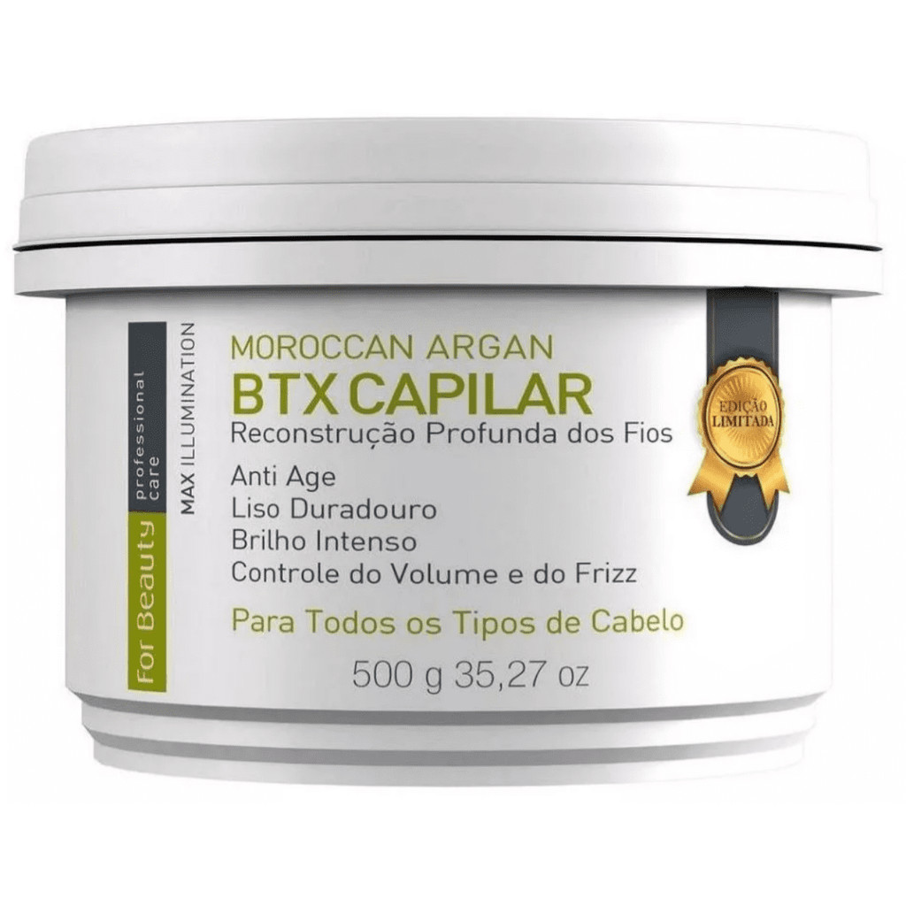 Btx Capilar Moroccan Argan Max Illumination For Beauty 1kg | Shopee Brasil