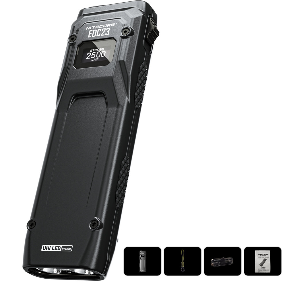 NITECORE EDC23 2500 Lumens Bolso Ultra Fino UHi 25 LEDs EDC Lanterna De ...