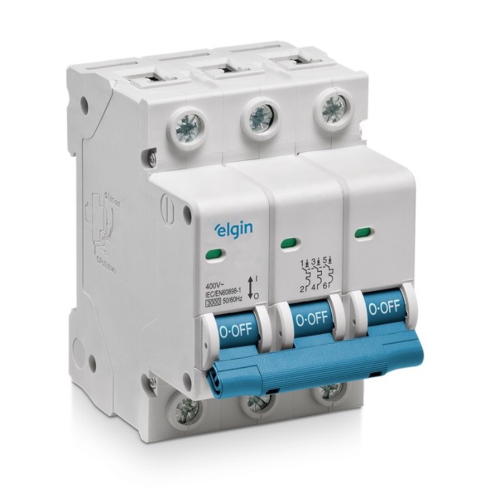 Disjuntor Tripolar Elgin 6a 10a 16a 20a 25a 32a 40a 50a 63a | Shopee Brasil