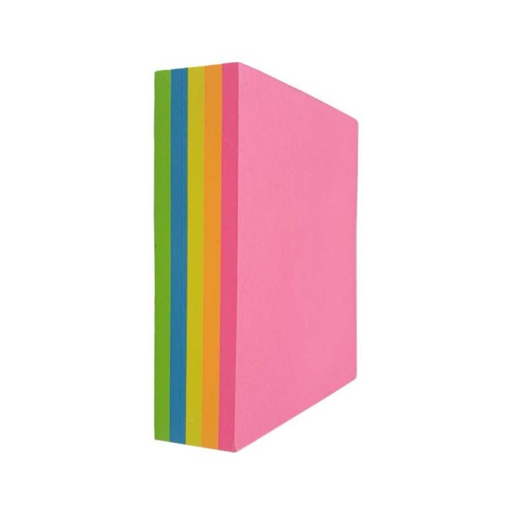 BLOCO DE NOTAS ADESIVAS 76x76MM 200FL COLORIDO NEON COLACRIL | Shopee ...