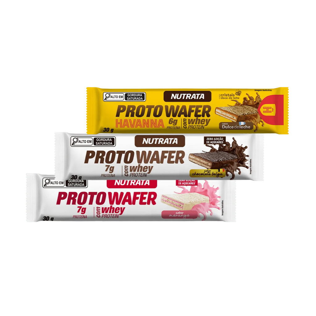 Barra De Proteína Proto Wafer 30g Nutrata | Shopee Brasil