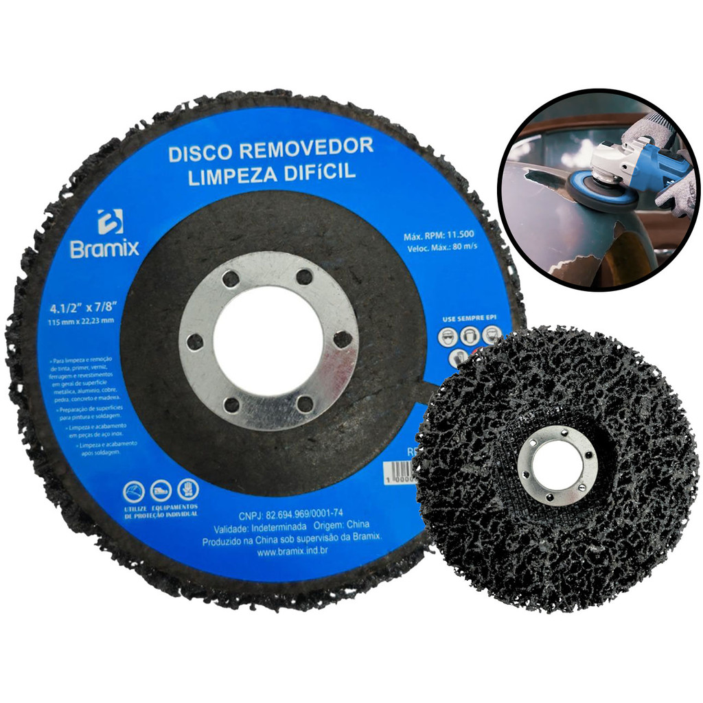 Disco Abrasivo Removedor De Limpeza Difícil Para Alumínio Cobre Madeira ...