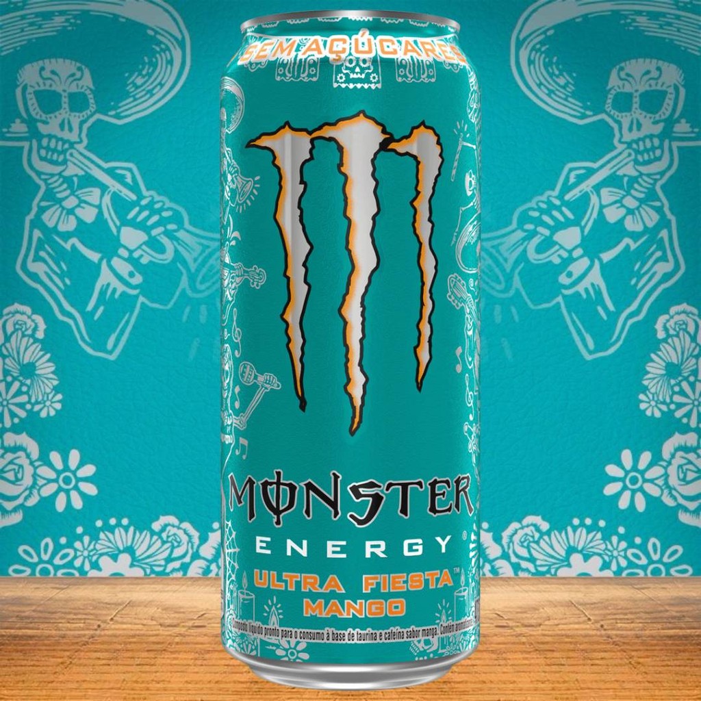 Kit Energético Monster Energy 473ml Mango Loco + Ultra Fiesta Manga ...
