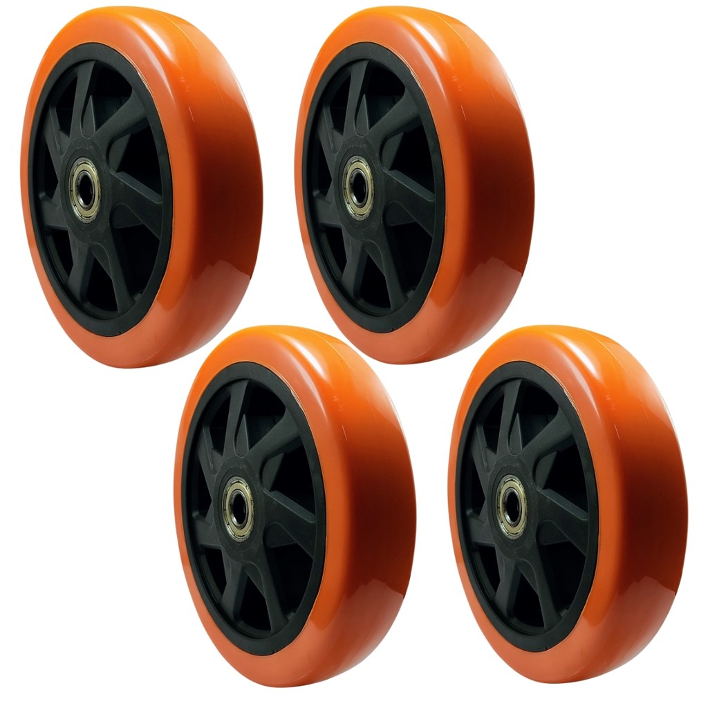 4 Rodas para Rodizio 100mm Roda para Carrinho de Carga C Rolamento ...
