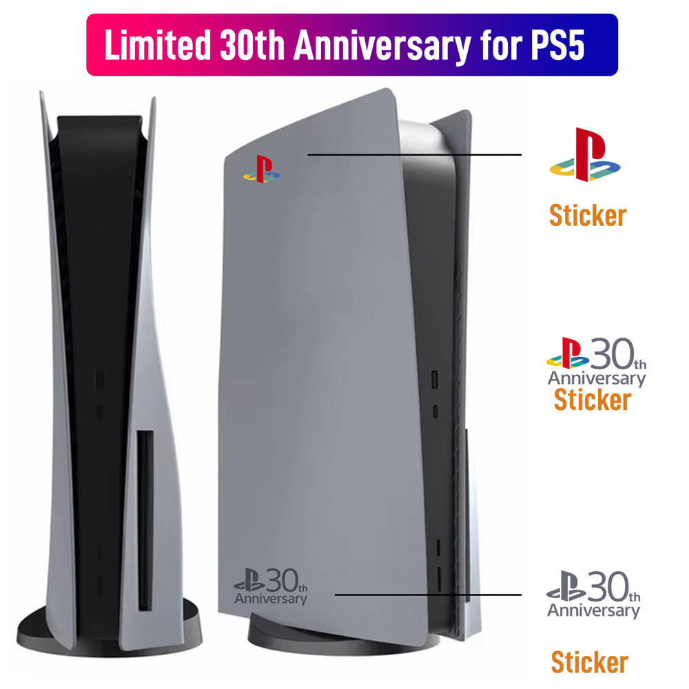 Limitado 30o Aniversário Para PS5 Pro Placa Frontal Vinil Logotipo ...