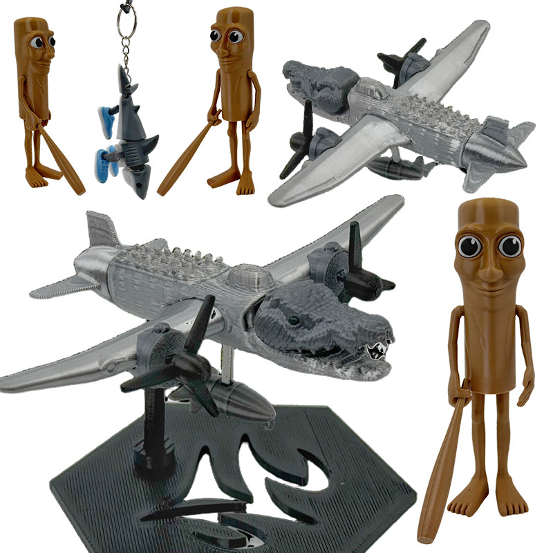 Tung Sahur Figura 3D Impresso Brinquedos VS Bombardino Crocodilo Modelo ...