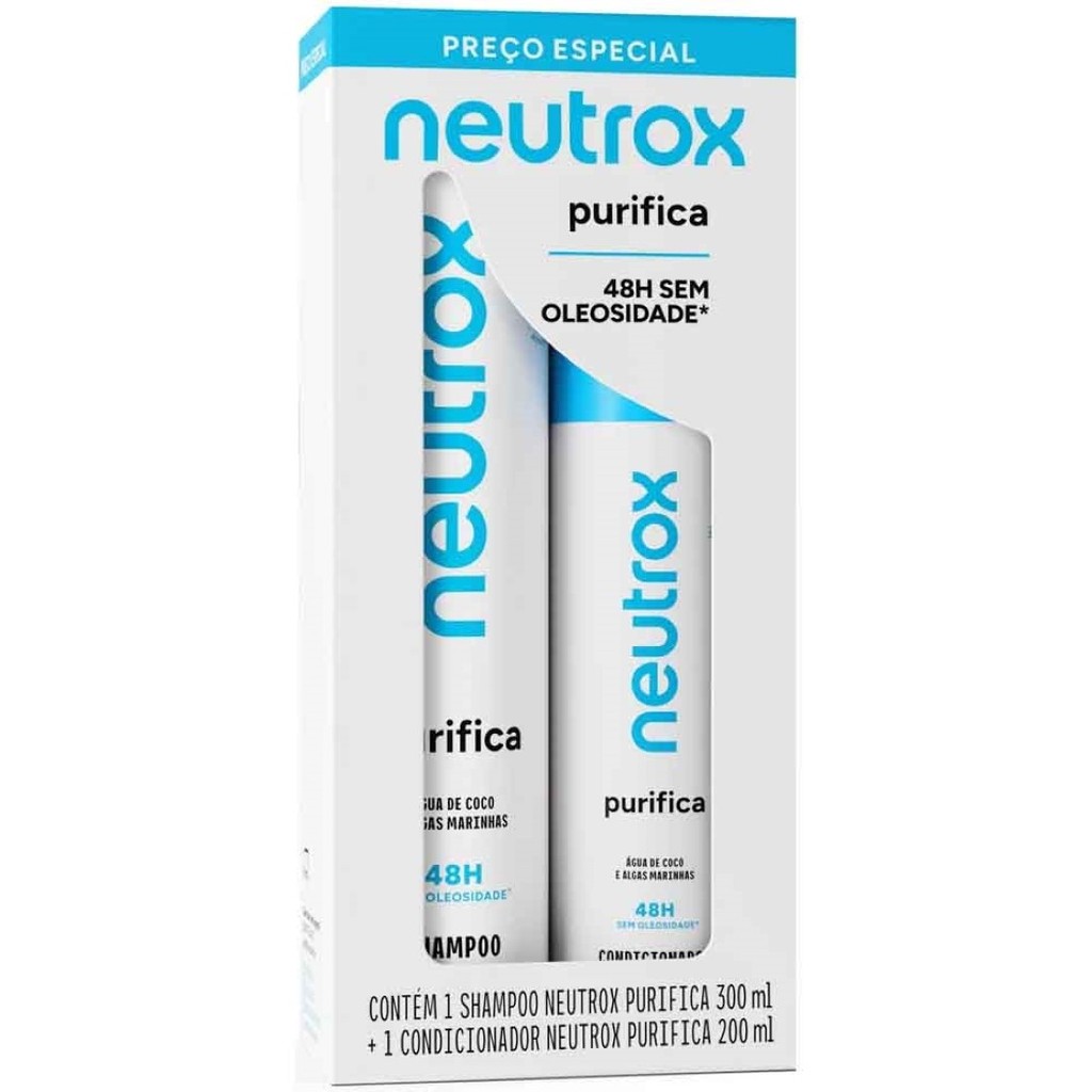 Shampoo 300ml e Condicionador 200ml - Neutrox Purifica | Shopee Brasil