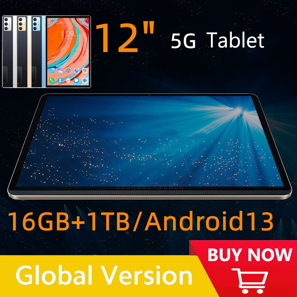2025 Venda Quente Nova Versão Global 12 Polegada Tablet PC 16GB + 1TB ...