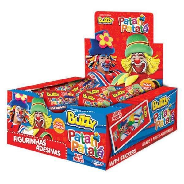 CHICLETE BUZZY PATATI TUTTI FRUTTI 360G | Shopee Brasil