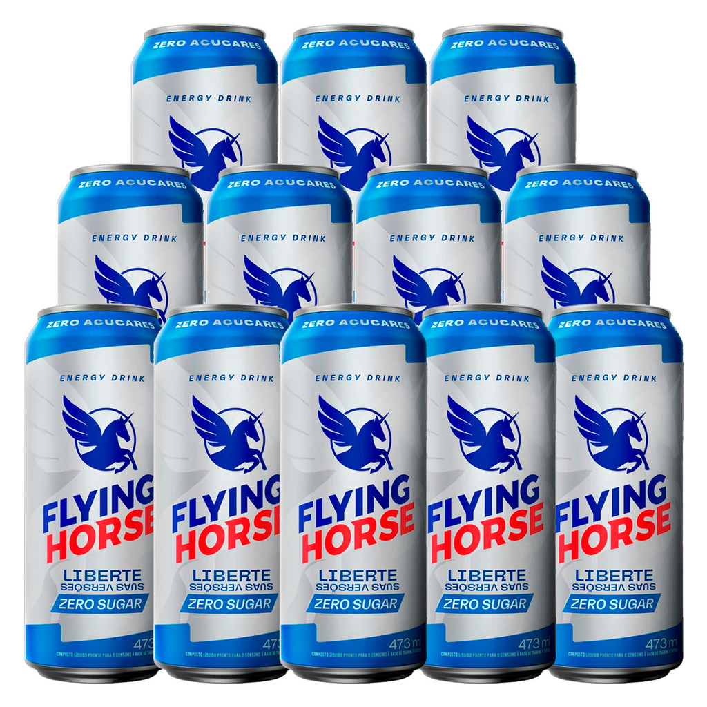 Energético Flying Horse Energy Drink Zero 473ml 12un | Shopee Brasil