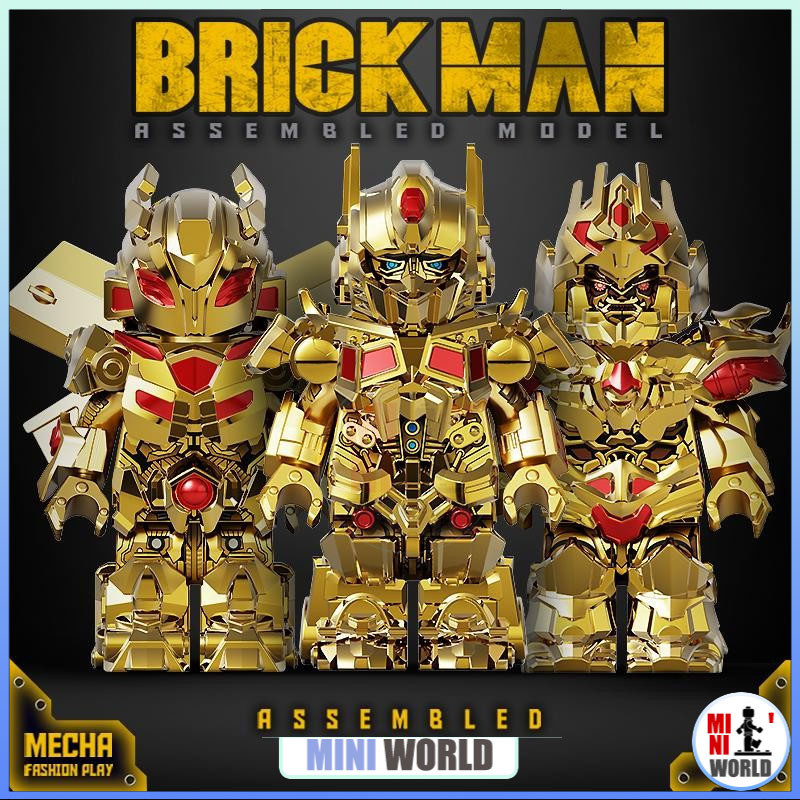 Minifiguras De Ouro 3 Em 1 Transformadores Optimus Prime Bumblebee ...