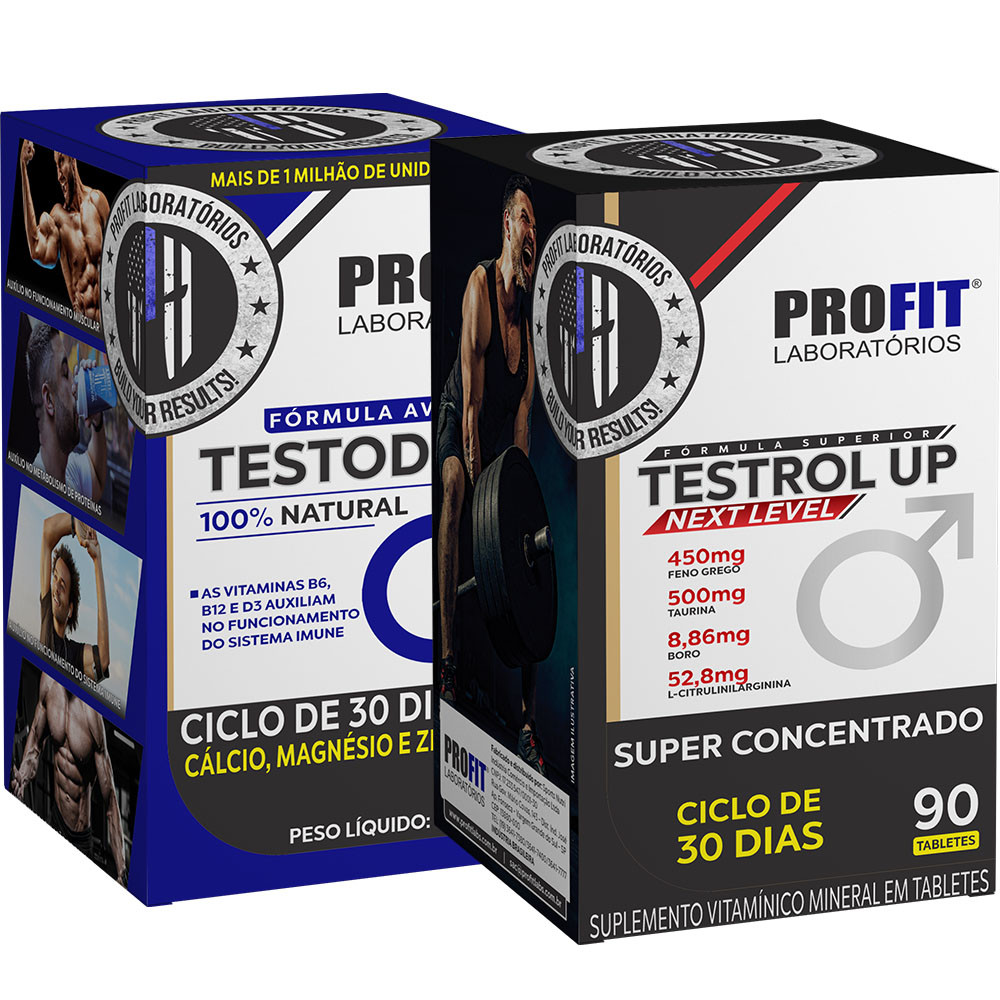 Kit Ciclo 30 DiasTestrol Up Next Level Testodrol G.H Profit | Shopee Brasil