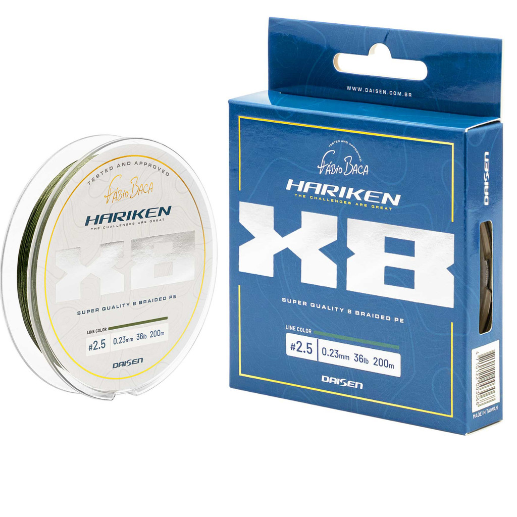 Linha 8x Multifilamento Hariken Fábio Baca 200 metros Daisen | Shopee Brasil