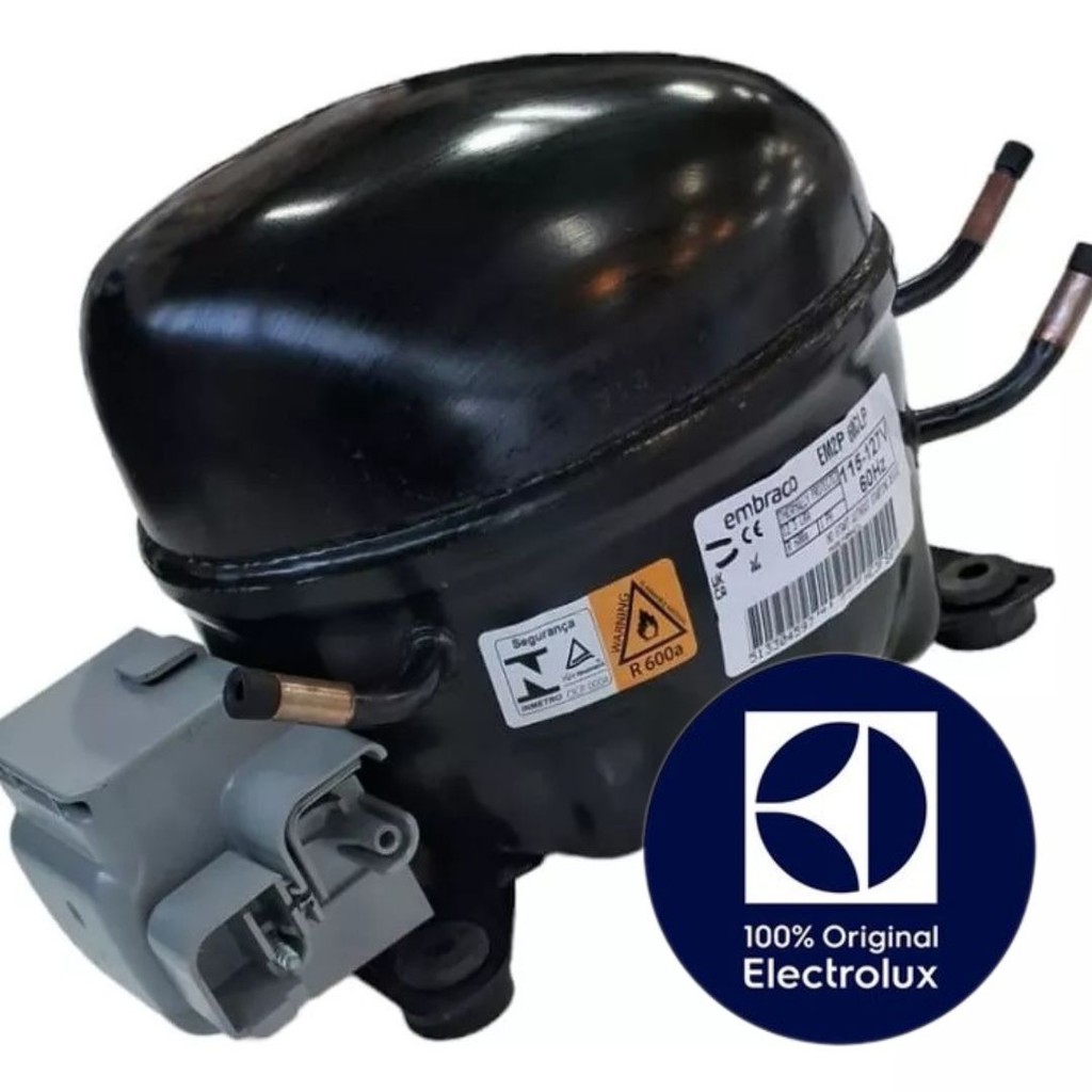 COMPRESSOR R600 EM2P60CLP PARA GELADEIRA ELECTROLUX ORIGINAL TC56S-H330 ...