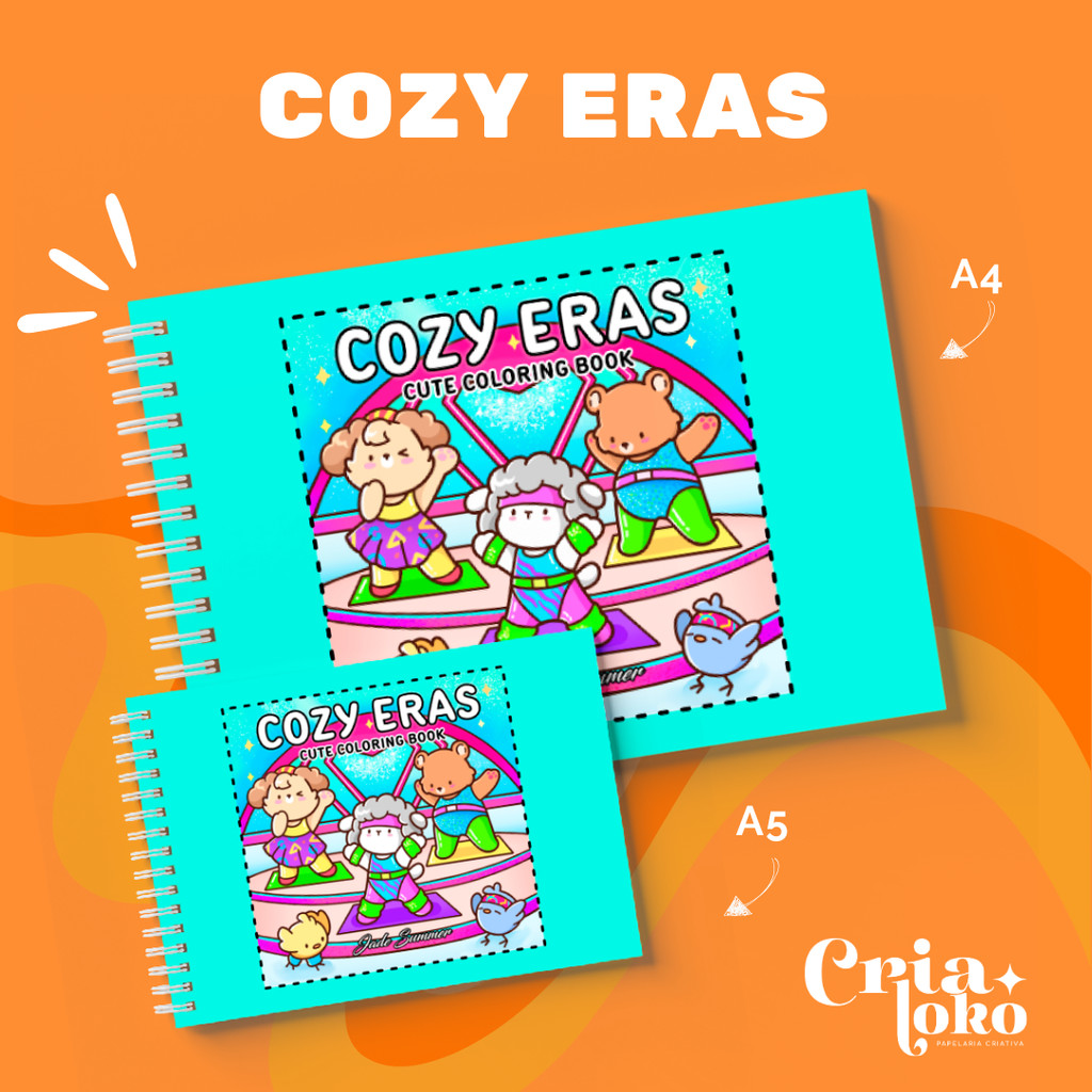 Livro de Colorir Cozy Eras Folhas em 180 GRAMAS Coloring Book Cozy Eras ...