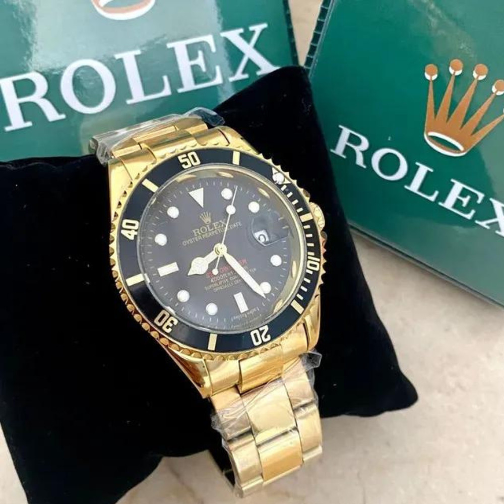 Relogio Rolex Submariner Para Homens de Luxo Dourado | Shopee Brasil