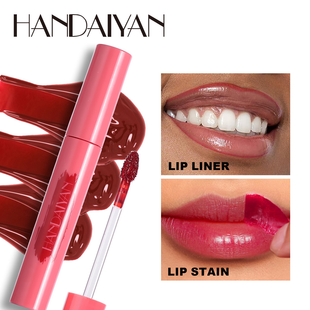 HANDAIYAN Tear and Pull Lip Lacquer Batom De 6 Núcleos Matte Gloss Laca ...
