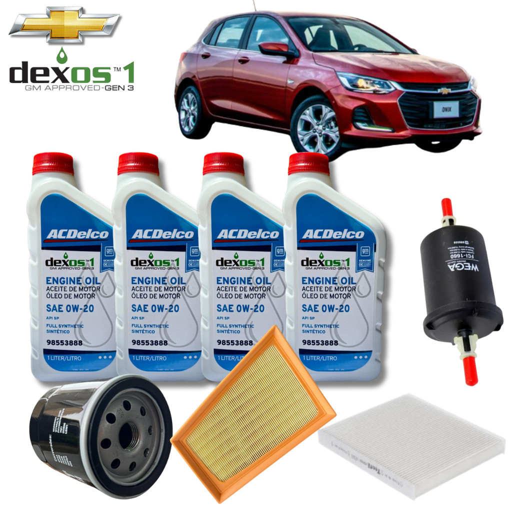 KIT REVISÃO ÓLEO 0W20 GM ONIX ASPIRADO + FILTROS (2020 > 2024) | Shopee ...