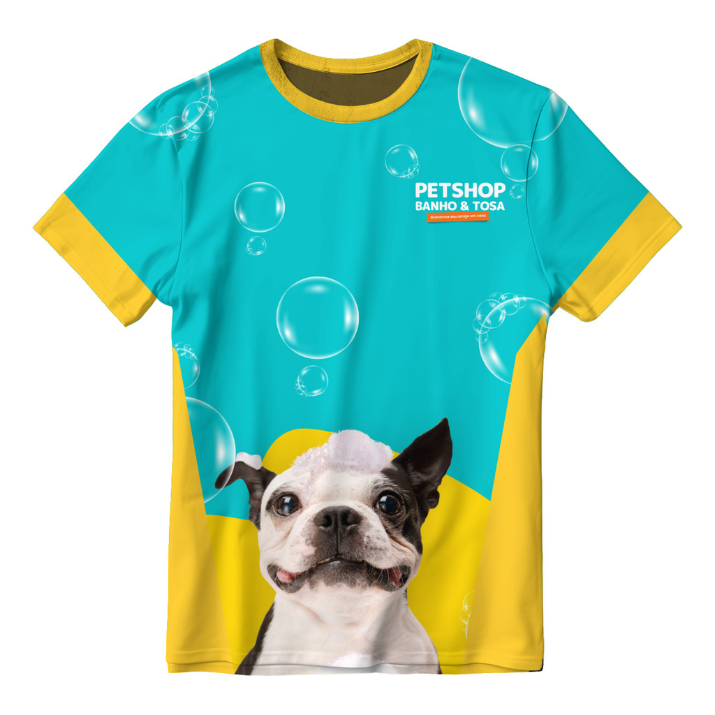 Uniforme Camiseta Pet Shop Banho & Tosa Pronta Entrega Top | Shopee Brasil