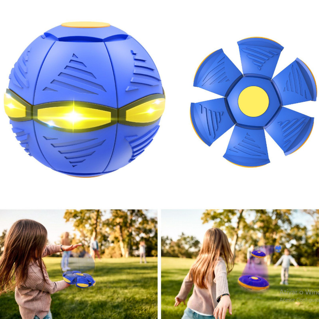 Bola Magica Voadora Disco Com Led Bumerangue Transforma Em Disco Voador, envio imediato ...