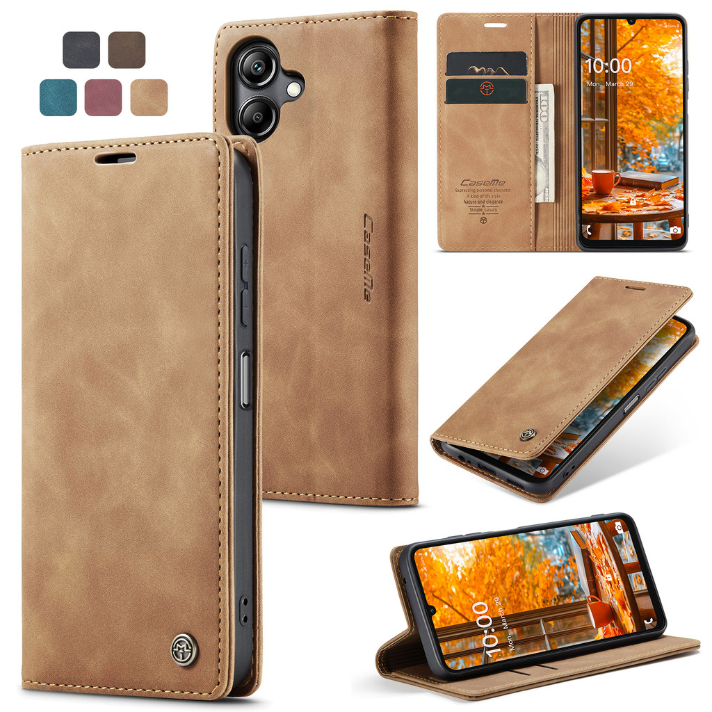 Capa De Couro Para Samsung Galaxy A06 A16 A05S A15 A25 A35 A55 A14 A24 A34 A54 S24 S23 Ultrs ...