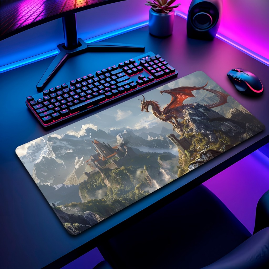 Mouse Pad Dragao Japones Gamer Antiderrapante Grande Personalizado ...