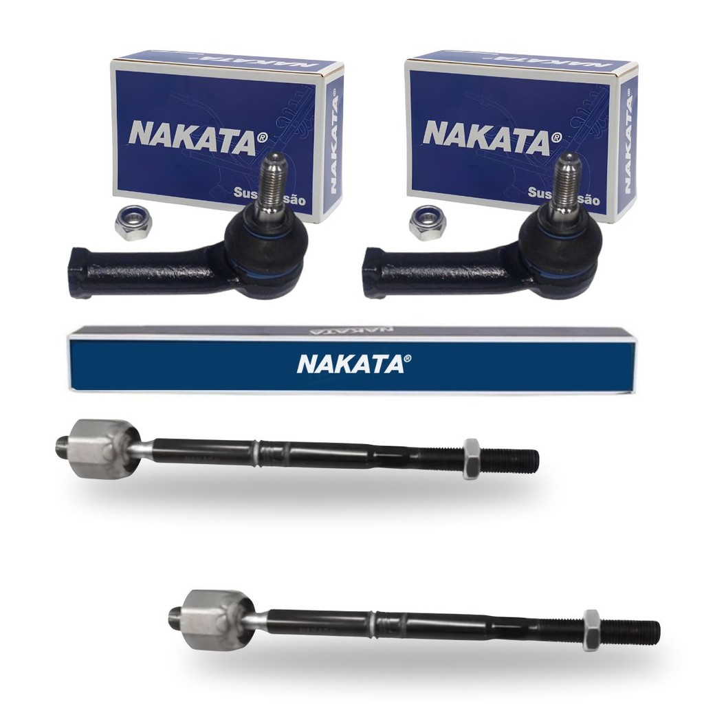 Kit 2 Ponteira Terminal Direção + 2 Barra Axial Gol G5 Fox Voyage Polo ...