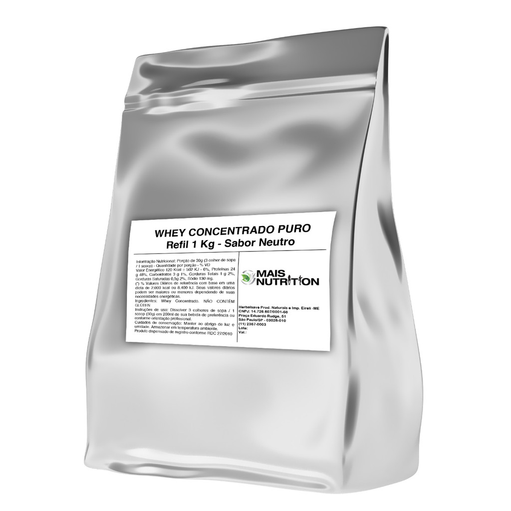 Whey Protein Concentrado WPC 1kg 1 Kilo Quilo Mais Nutrition | Shopee Brasil