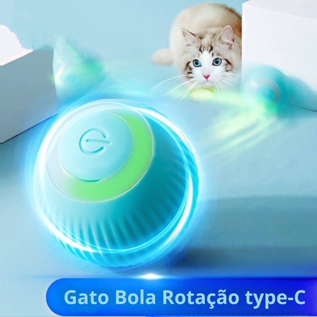 Gato BOLA Brinquedo Elétrico Automático Rotação Interessante Gatinho ...