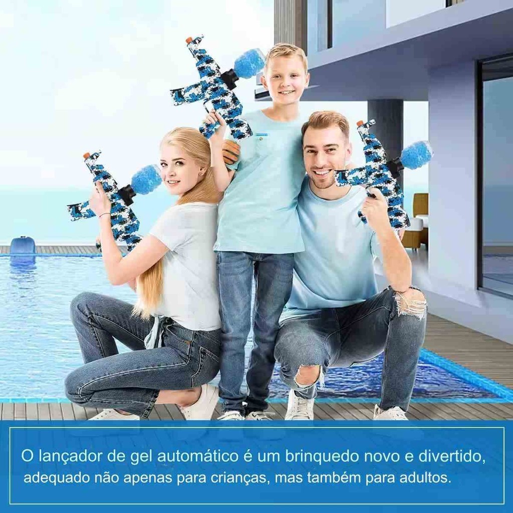 Arma blaster Lança Bolinhas De Gel Elétrica Pistola de gel blaster ...