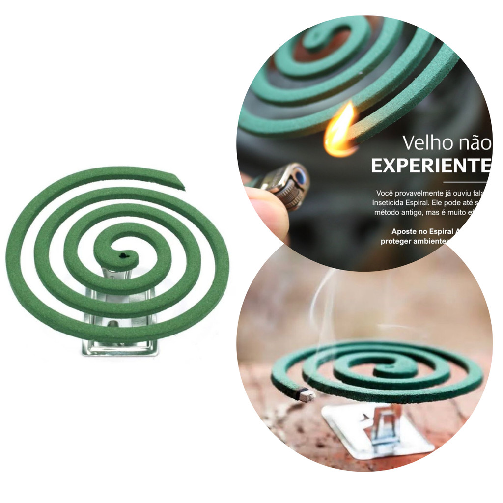 Repelente Espiral Cobrinha Incenso 10/20/40 unidades Contra Mosquito ...