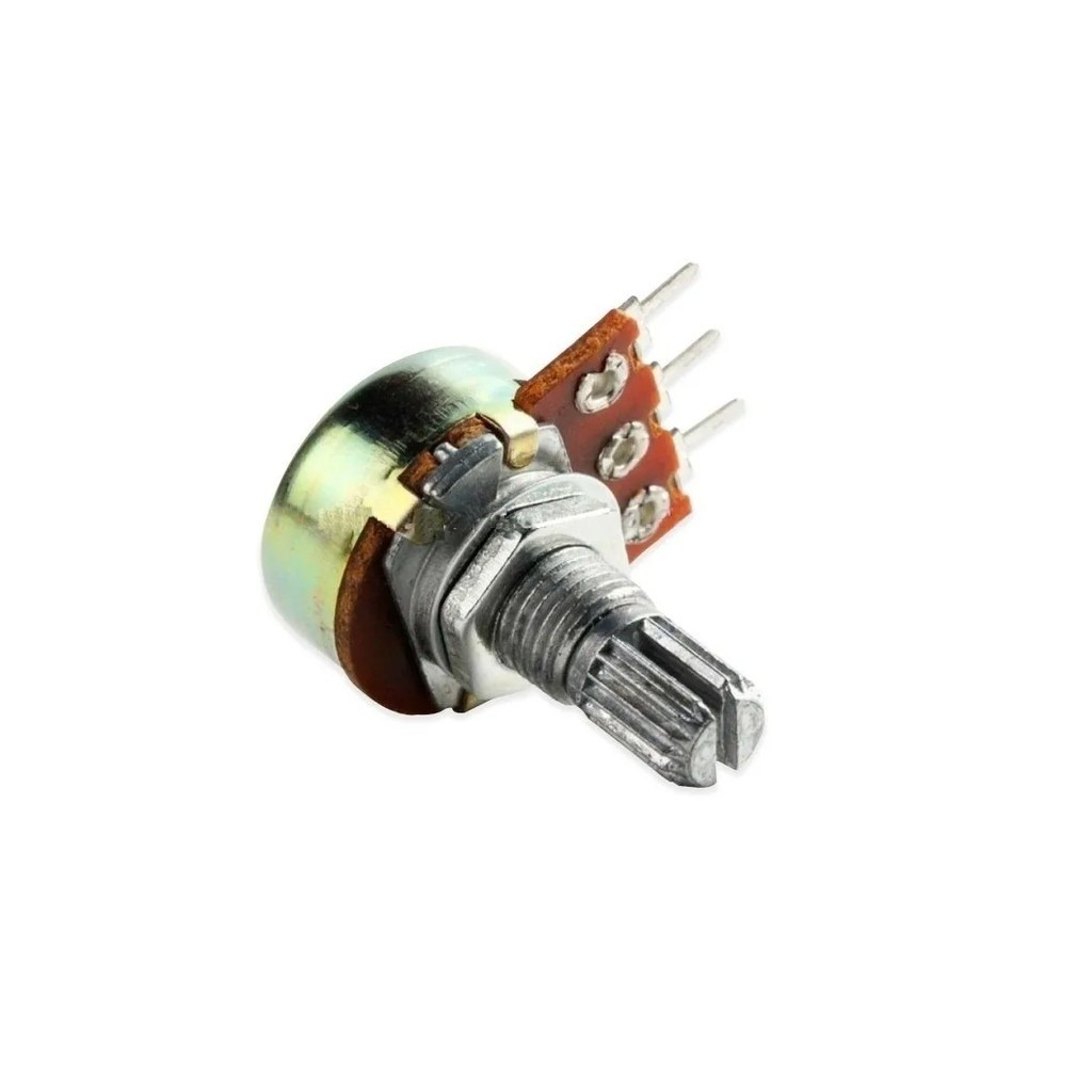 Potenciômetro Linear Rotativo 1k Eixo 20mm 3 Terminais WH148-1 | Shopee ...