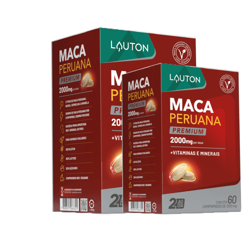 Kit com 2 Maca Peruana Premium - 2000mg - 60 Comprimidos - Lauton ...