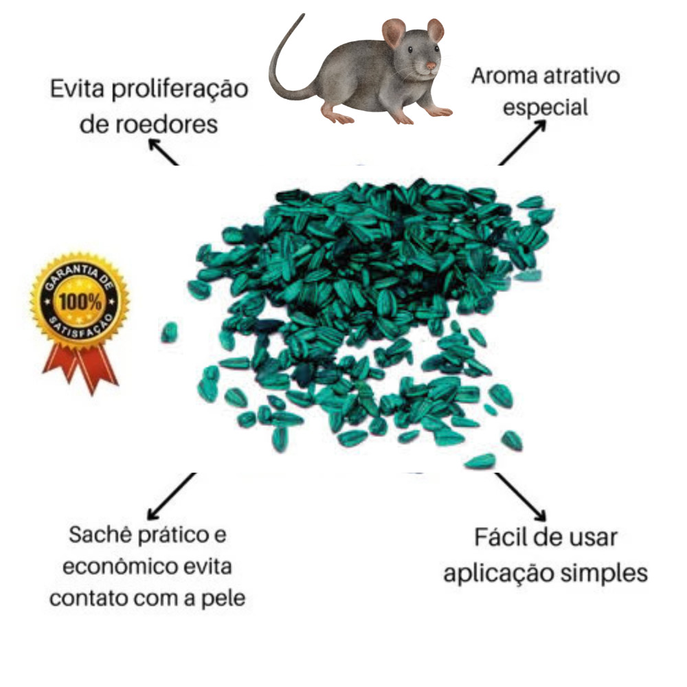 Raticida Rigon TERROR GIRASSOL Verde ISCA Brodifacoum 20G | Shopee Brasil