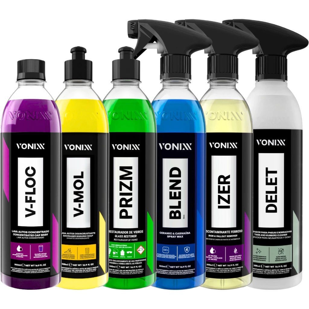 Kit -V-Floc, V-Mol, Prizm, Delet, Blend Spray, Izer, Vonixx Limpeza ...
