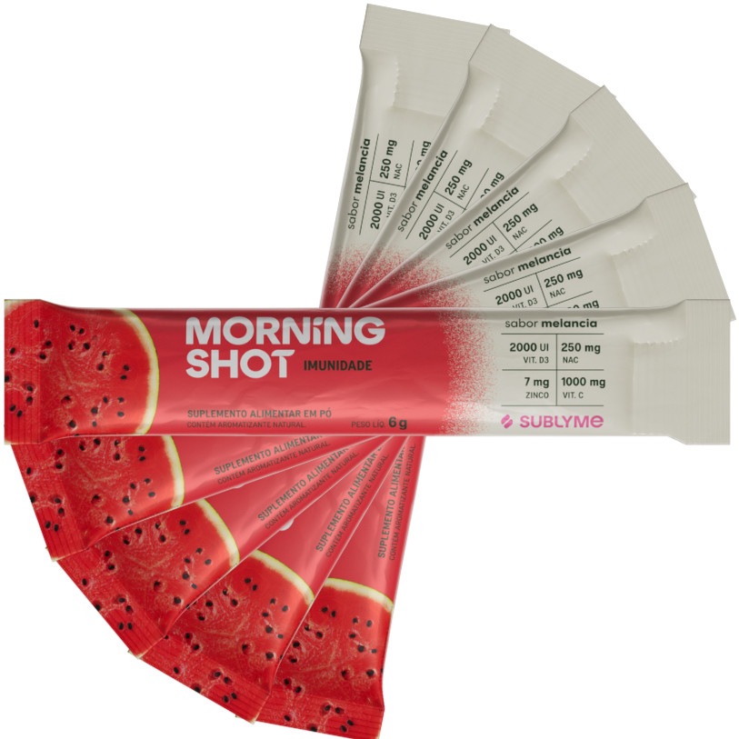 KIT 5 UN MORNING SHOT SACHE SUBLYME MELANCIA 6g | Shopee Brasil