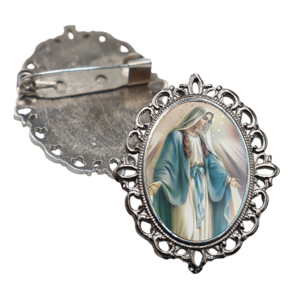 Broche Relicario Maria Passa na Frente Pingente Catolico | Shopee Brasil