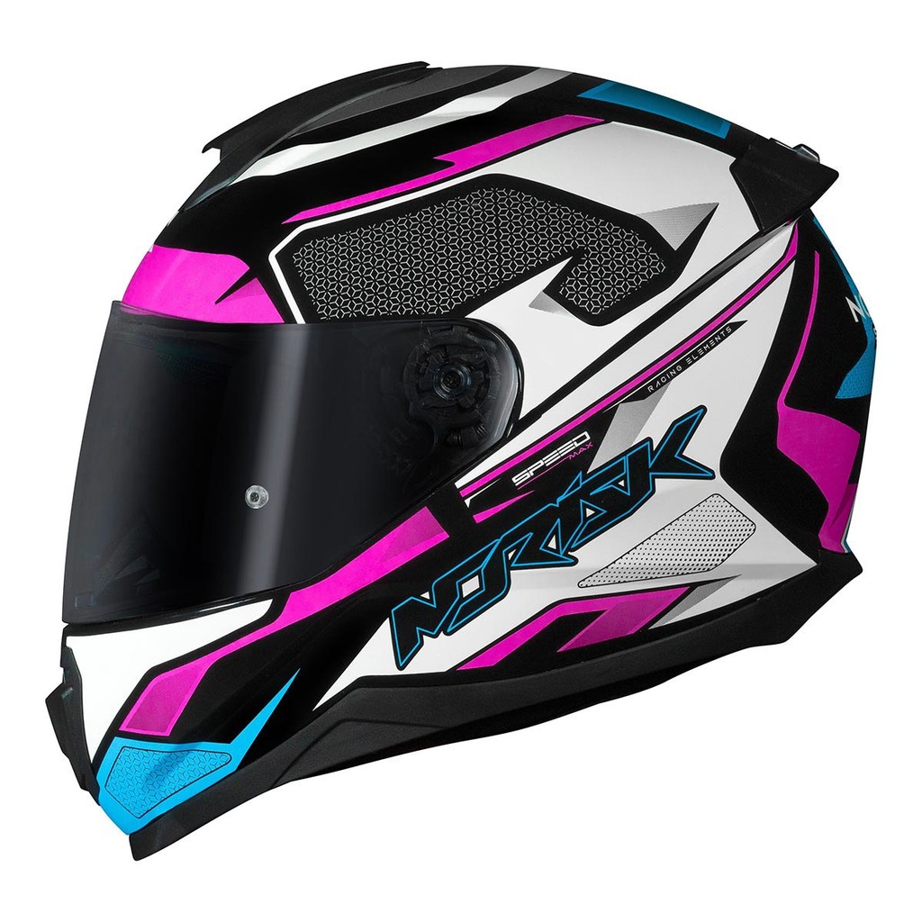 Capacete Norisk Razor SpeedMax Azul Branco e Rosa | Shopee Brasil
