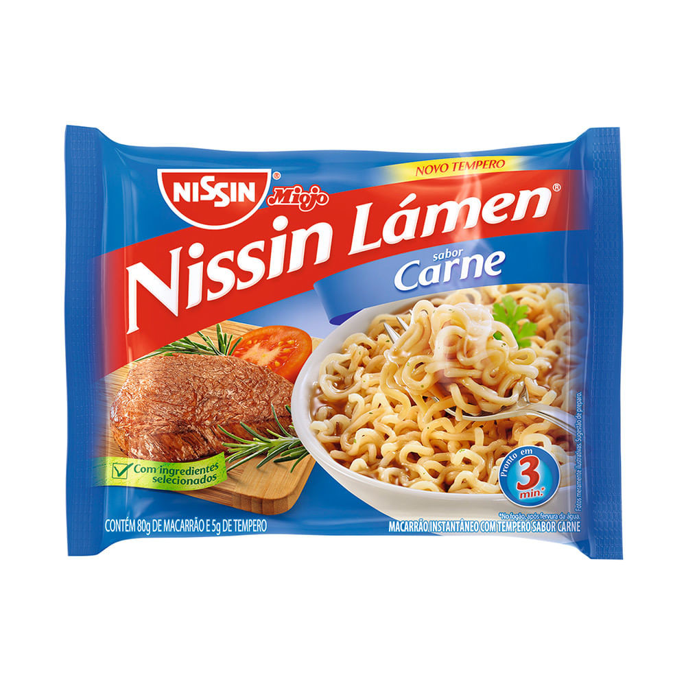 Macarrão Instantâneo Nissin Lámen Sabor Carne 85g | Shopee Brasil