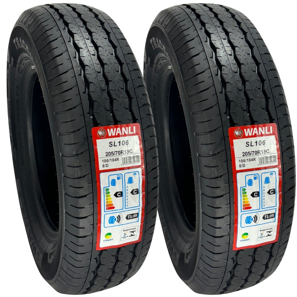 KIT 02 PNEUS 205/70R15C WANLI 8 LONAS CARGA 106/104R SL106 9 HR DUCATO MASTER | Shopee Brasil
