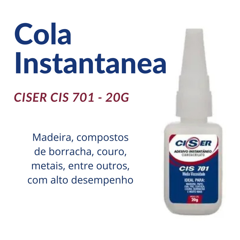 Cola Adesivo Instantâneo Ciser Cis 701 20g | Shopee Brasil